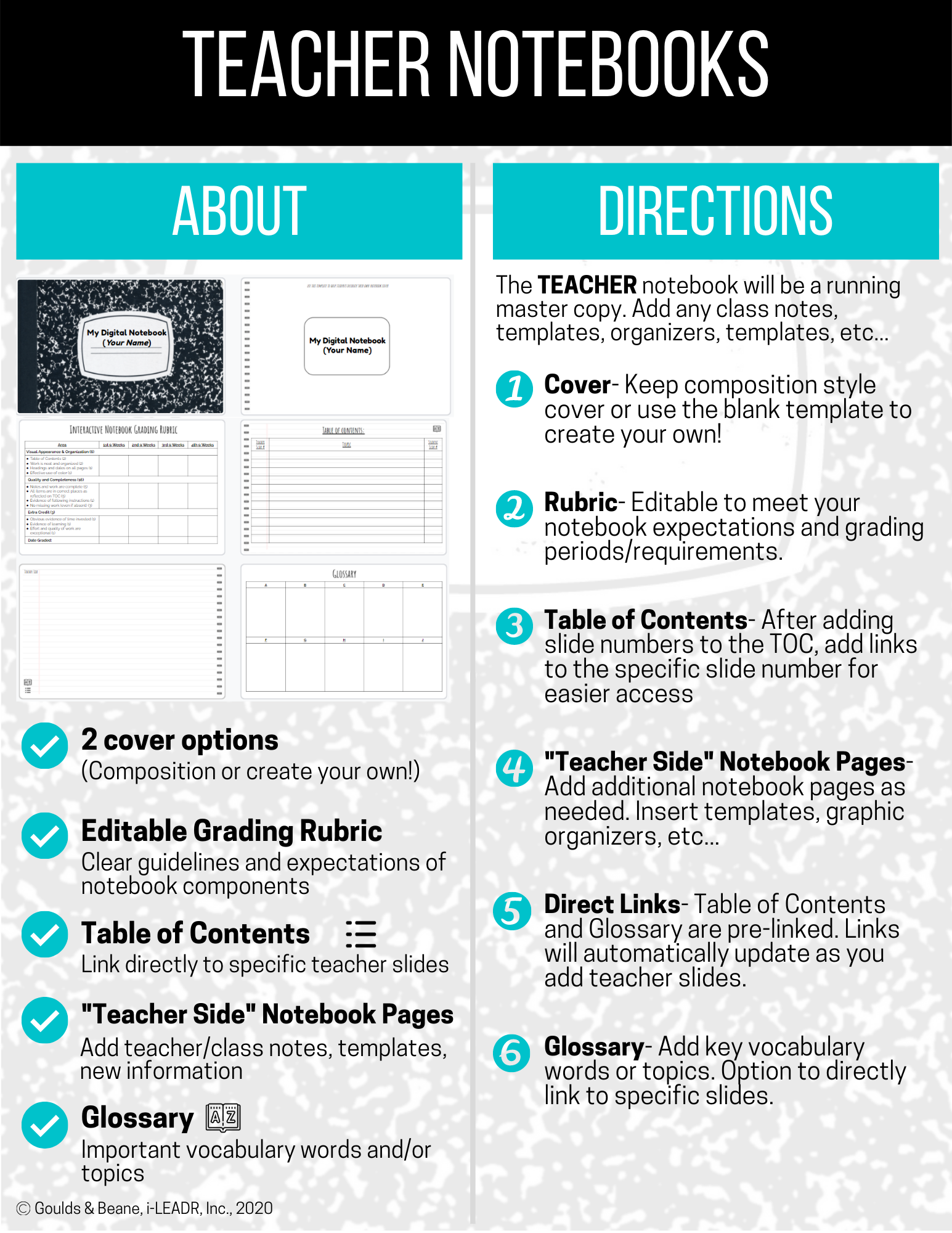 Blank Table Of Contents Template For Interactive Notebooks
