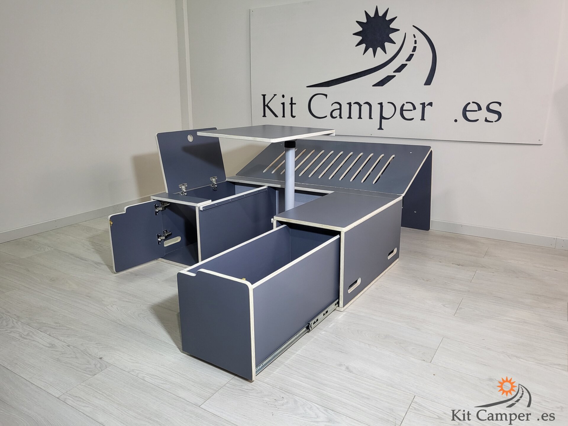 mueble camper renault cangoo, kit camper para renault cangoo