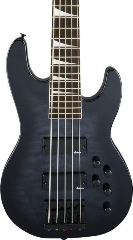 Jackson JS3QV Concert 5-String Bass, Transparent Black Burst