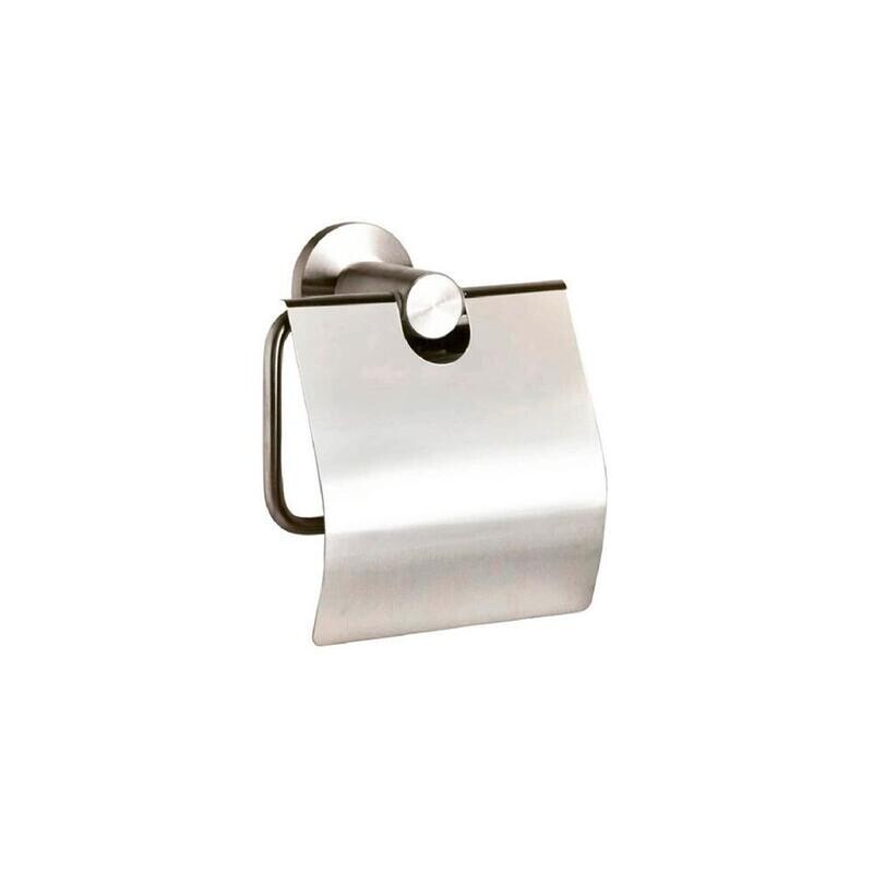 PORTA ROLLO CON TAPA ACERO INOX. (Caja: 1 PZA)
