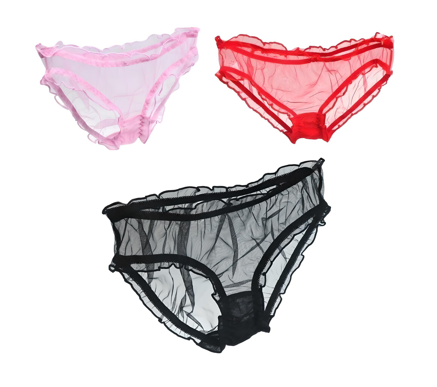 Vintage Style Completely Sheer Transparent Nylon Panties Retro look
