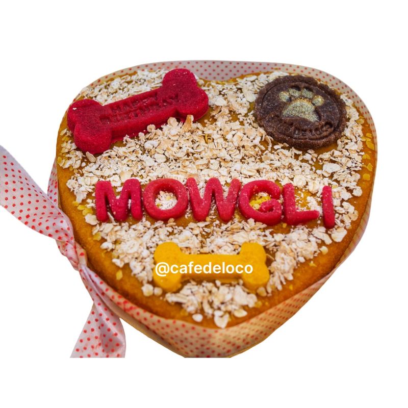 Heart non-icing dog cake - Pet Cake