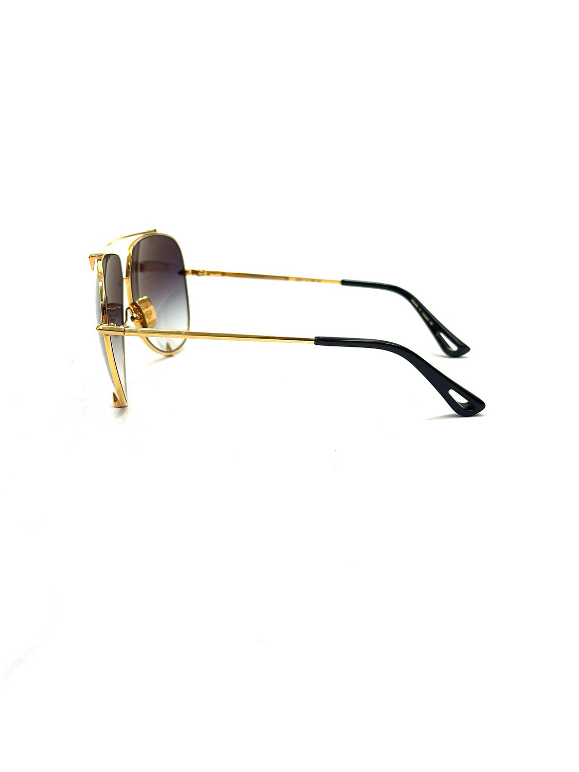 Dita, Gold/Black Top Bar Aviator Sunglasses