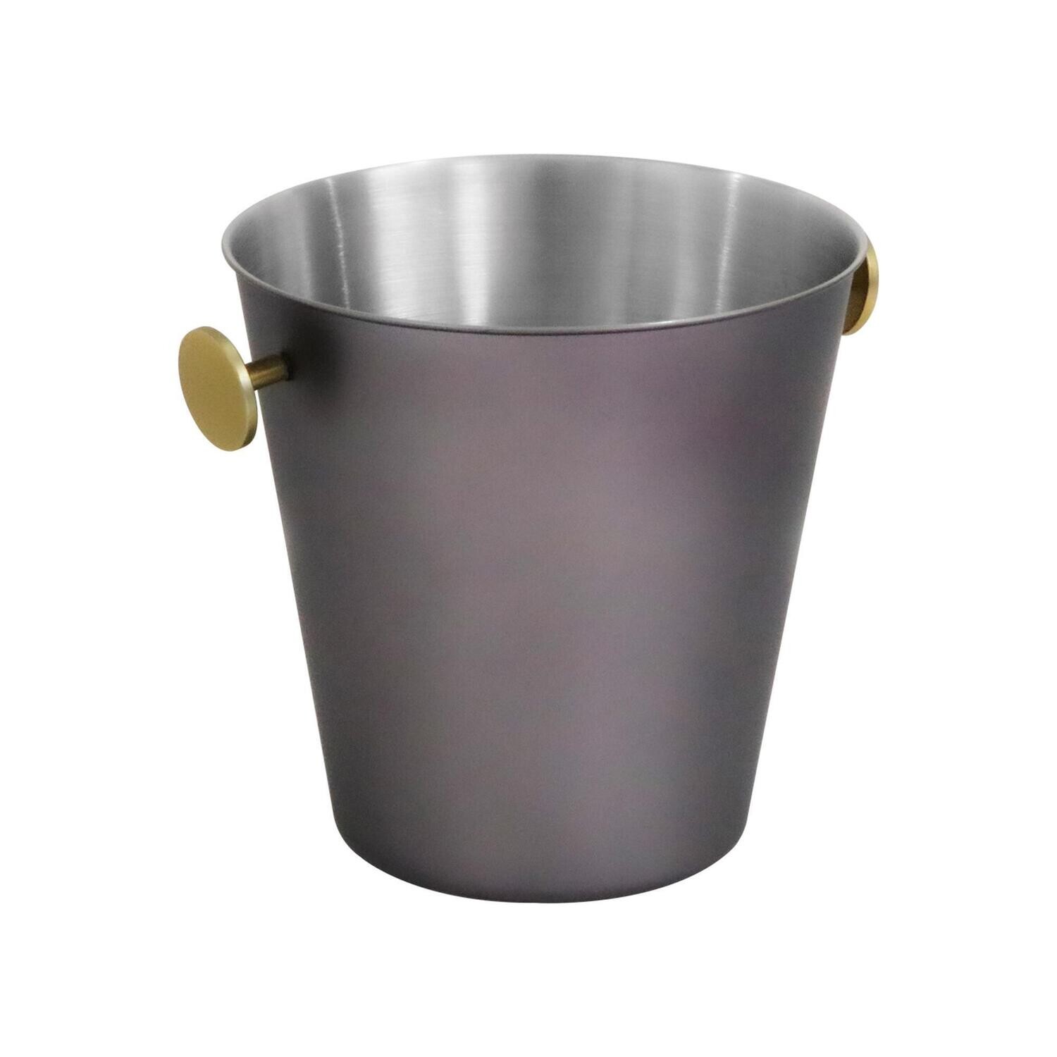 HIELERA METAL CON ASAS DORADA 20.5X25X21CM