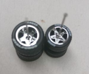 5 Spoke Star - Alloy Rim / Black Treaded Rubber Tyre Small & Big