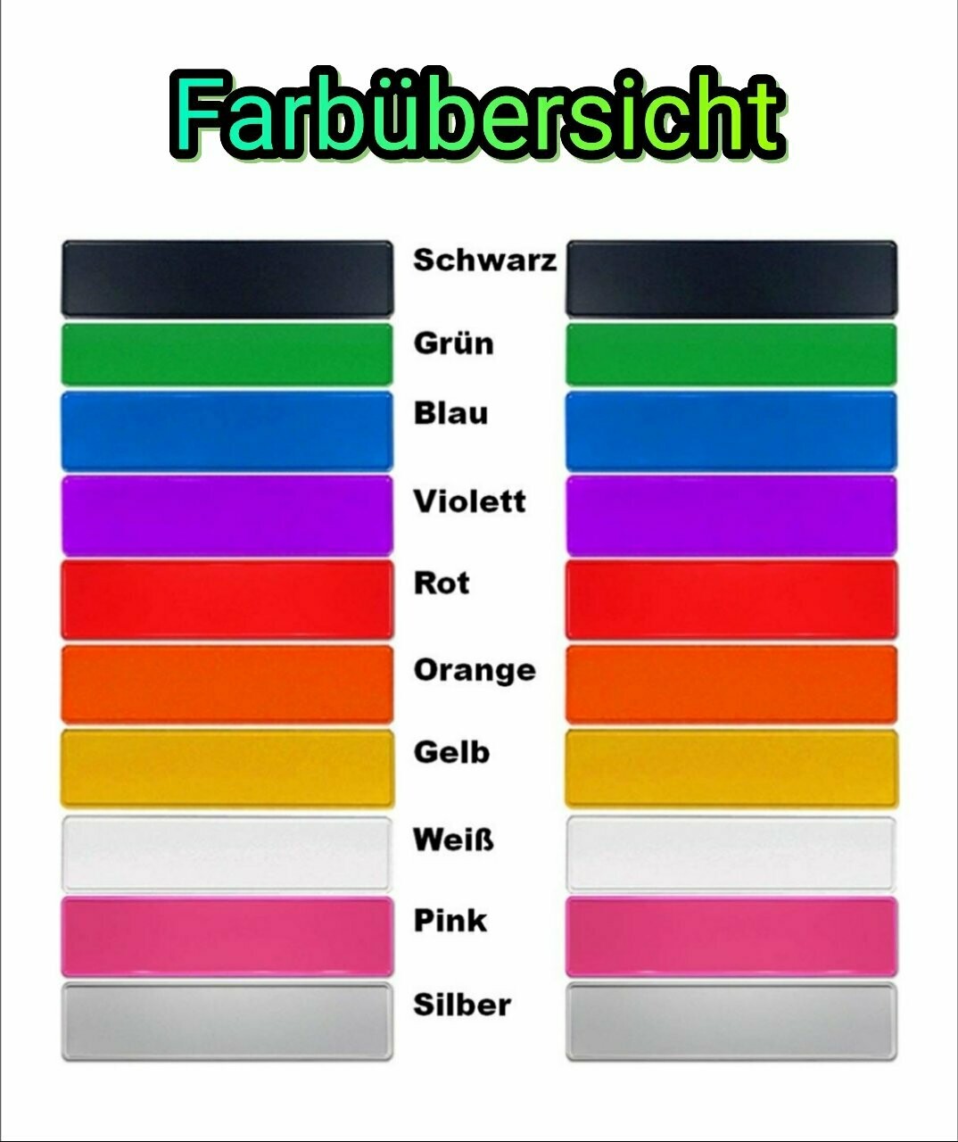 Auto LKW Bus Kennzeichen Wunschkennzeichen EU Kennzeichen Funschild