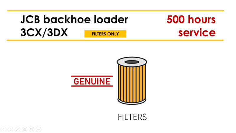 JCB 3CX/3DX 500 Hours Service (filters only)