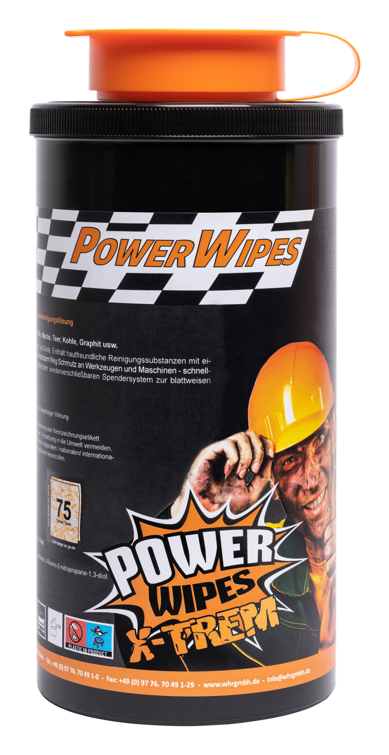 Power Wipes Extreme, 1 Dose mit 75 Tüchern