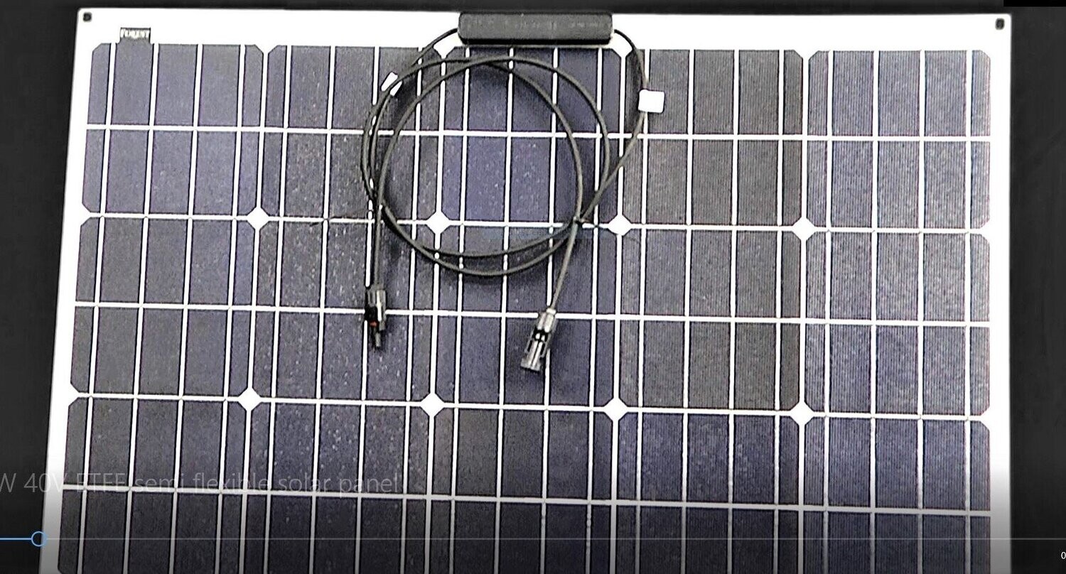 200W ETFE (VMP) 40V Monocrystalline Semi flexible solar panel