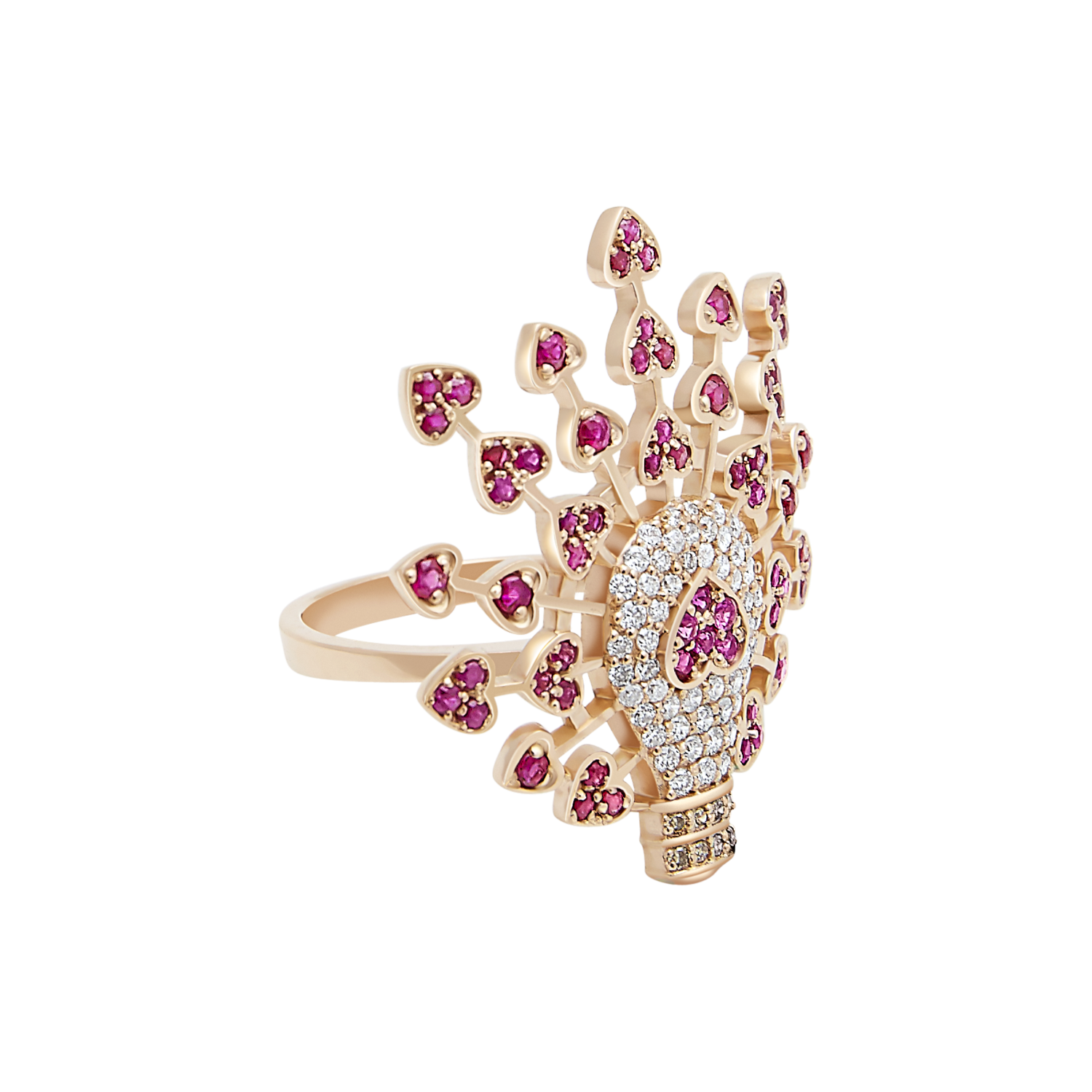 Light Diamond Ring Love with Ruby and Fancy Diamond - Zoughaib & Co ...