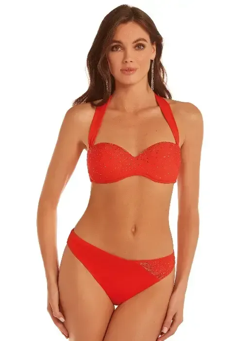 Buy Roidal Luxor Clementina bandeau bikini Swarovski crystals designer in stock