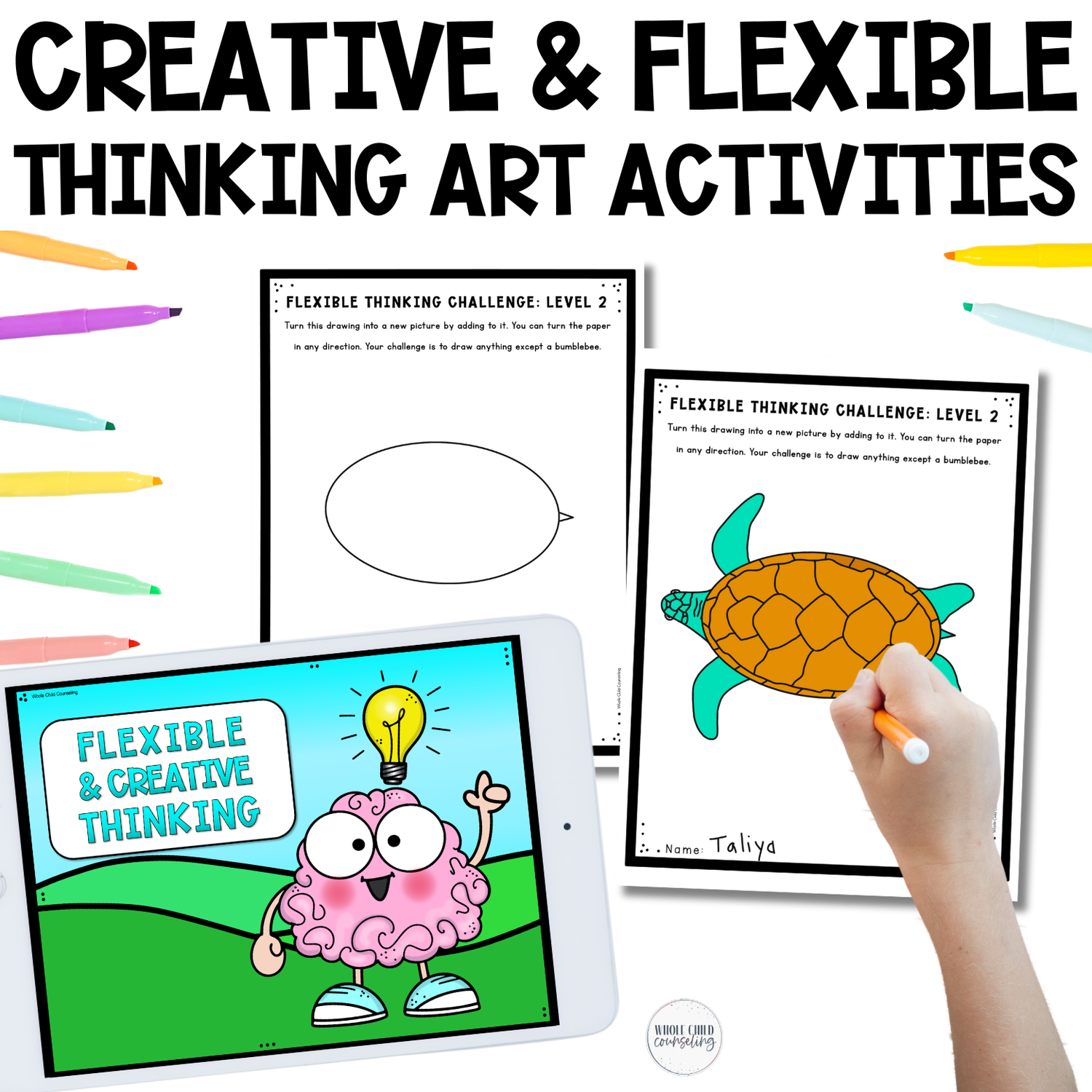 100+ Flexible Thinking No-Prep Differentiated Art Challenges