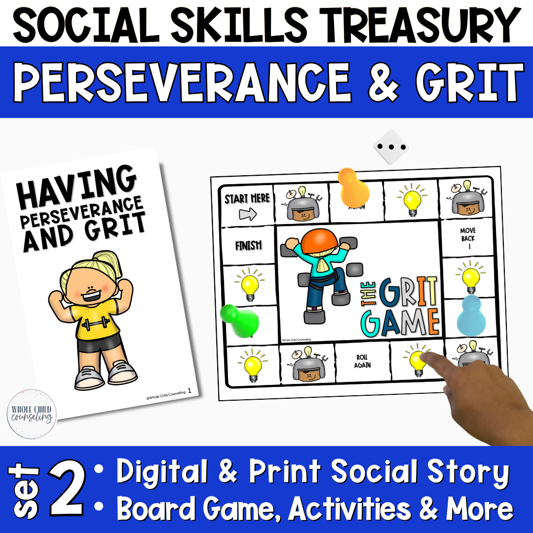 Perseverance and Grit Social Skills Activities Set 2