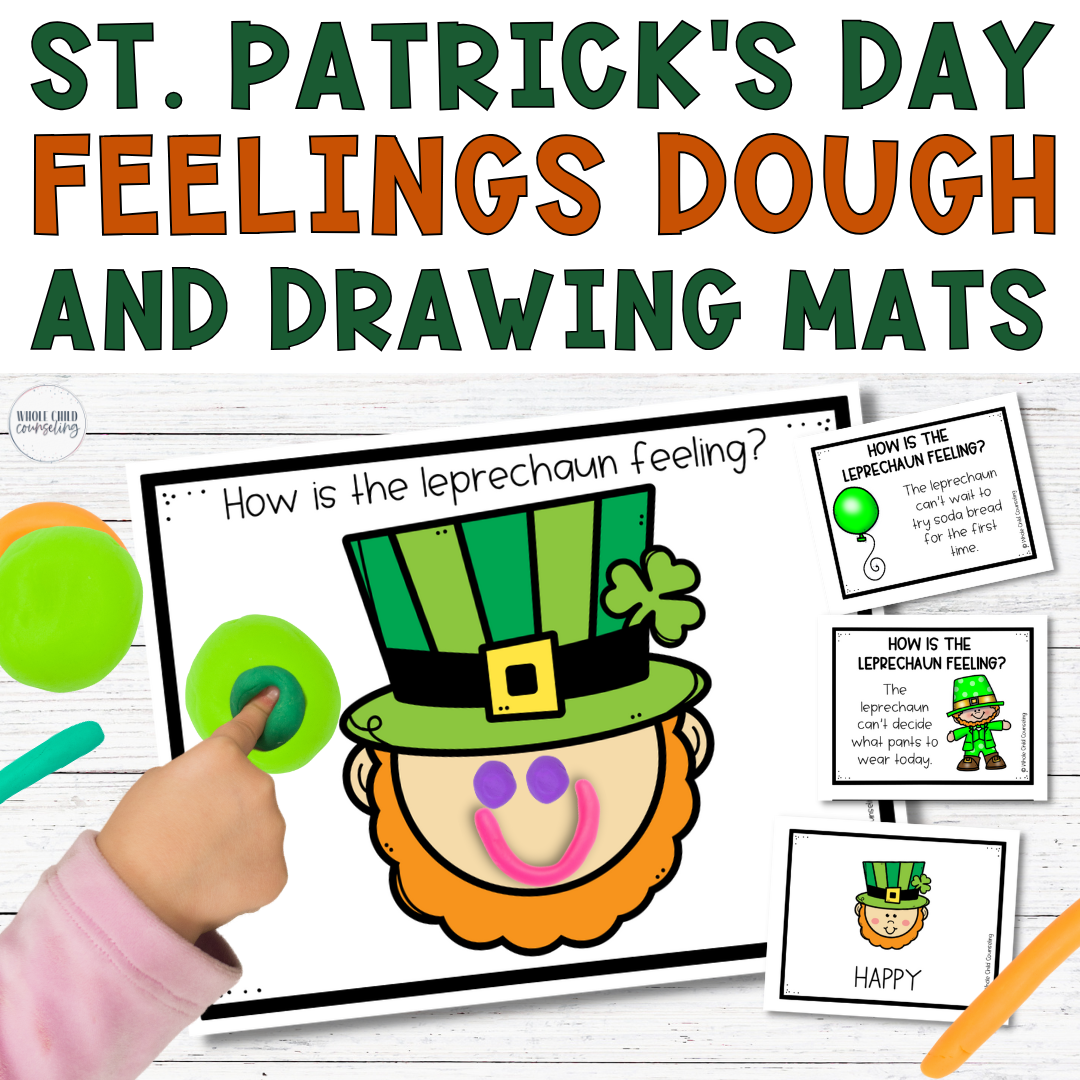 St. Patrick's Day Feelings Play Dough and Drawing Mats