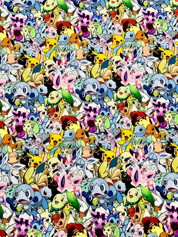 Pokemon Stacked Allover | Custom Quilting Cotton | 112cm wide | 145cm Wide