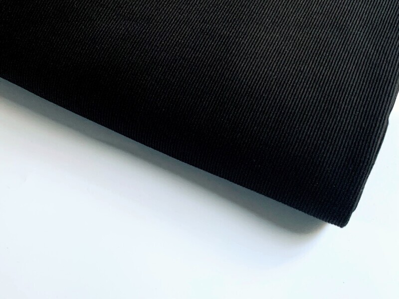 Black | 2x2 Ribbing | 140cm Wide
