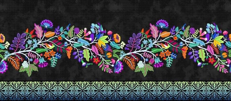 Vivid | Border-Print Quilting Cotton | 112cm wide
