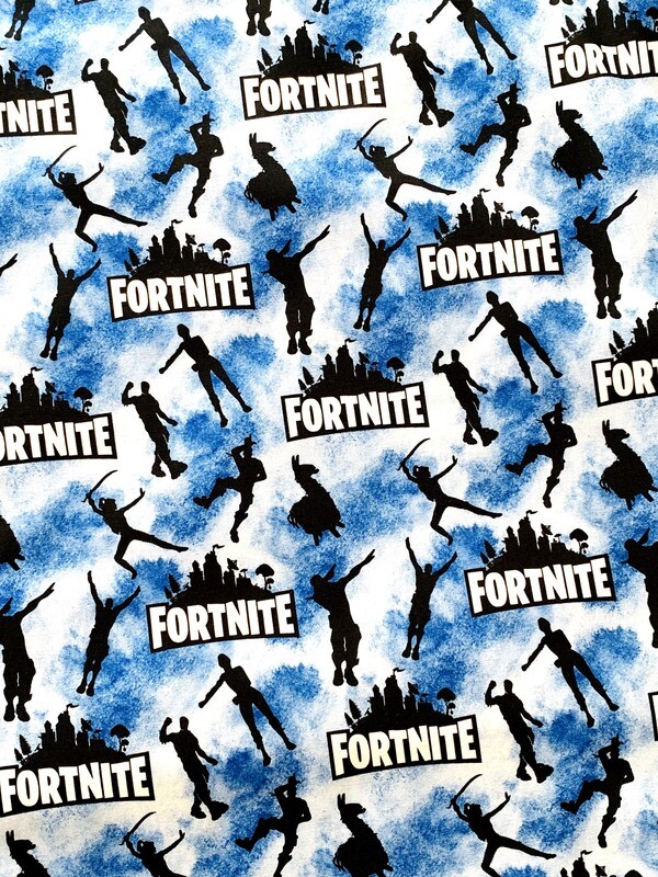 Fortnite, Blue | Digital Print Custom Quilting Cotton Woven | 145cm ...
