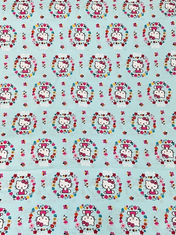 Hello Kitty Fall Flower Fancy | Licensed Quilting Cotton | 112cm wide