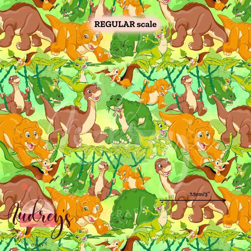 Land Before Time | PRE-ORDER Digitally Printed Fabric | 27 Fabric Bases