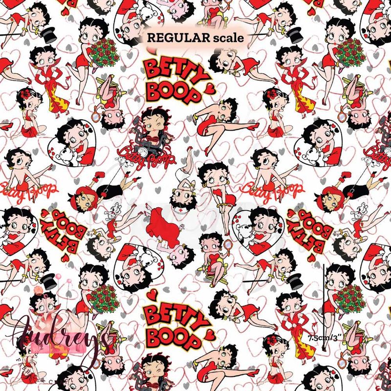 Betty Boop | PRE-ORDER Digitally Printed Fabric | 27 Fabric Bases
