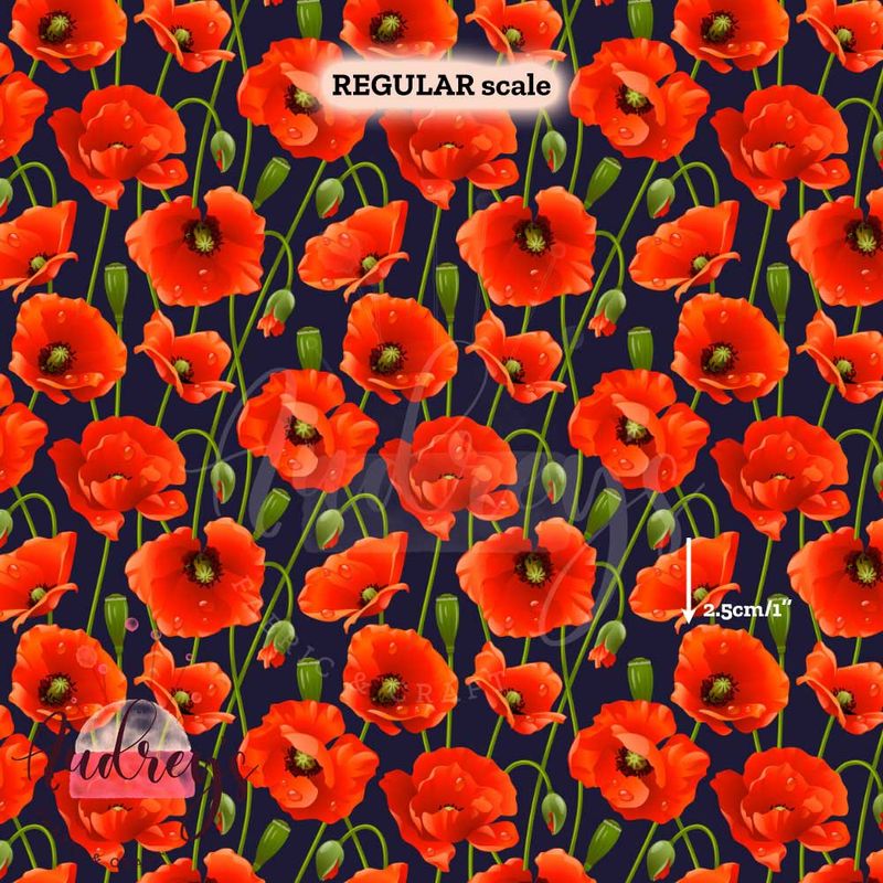 Poppy | PRE-ORDER Digitally Printed Fabric | 27 Fabric Bases