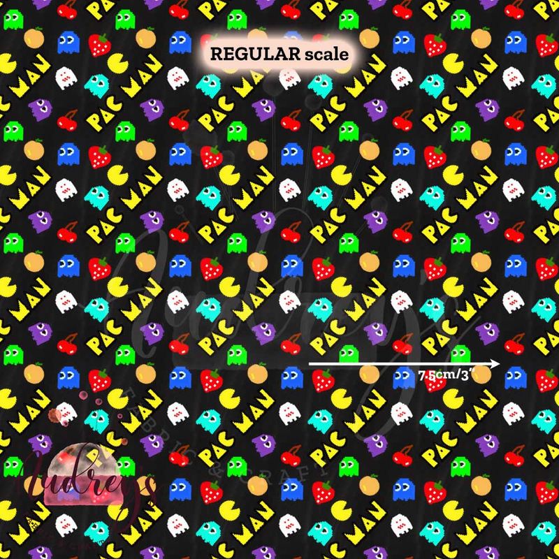Pacman Toss | PRE-ORDER Digitally Printed Fabric | 27 Fabric Bases