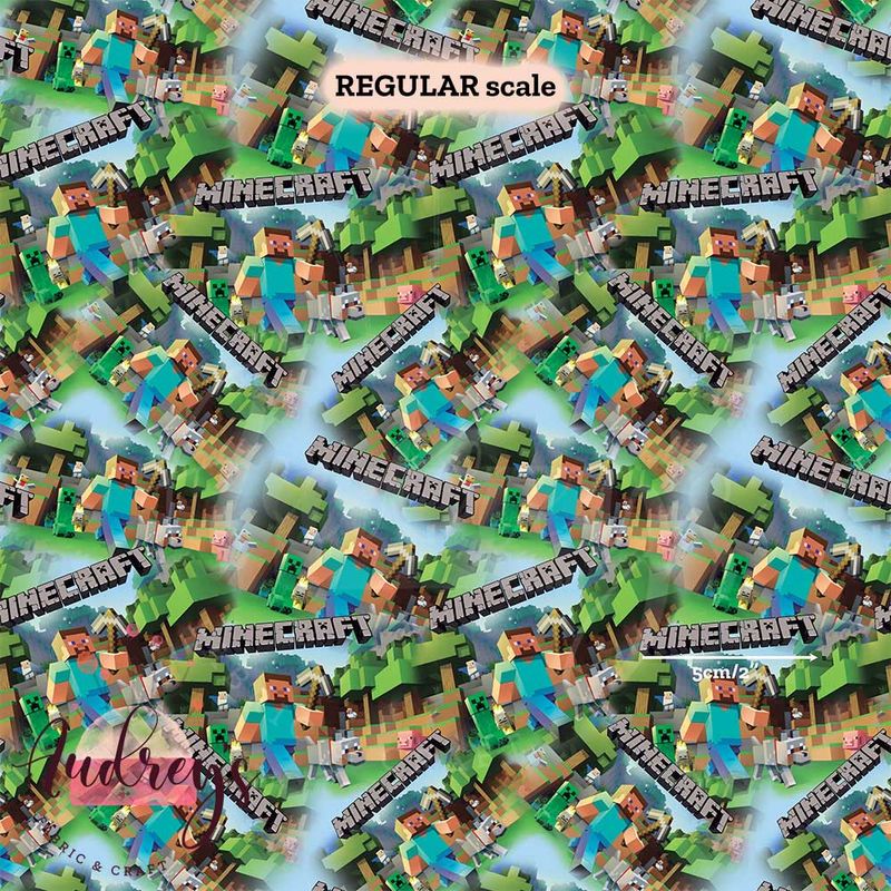 Minecraft | PRE-ORDER Digitally Printed Fabric | 27 Fabric Bases