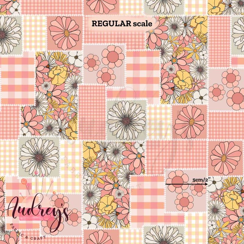 Floral Patchwork | PRE-ORDER Digitally Printed Fabric | 27 Fabric Bases