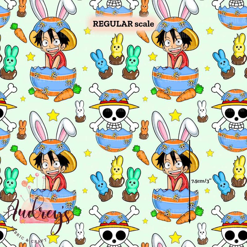 One Piece, Easter | PRE-ORDER Digitally Printed Fabric | 27 Fabric Bases