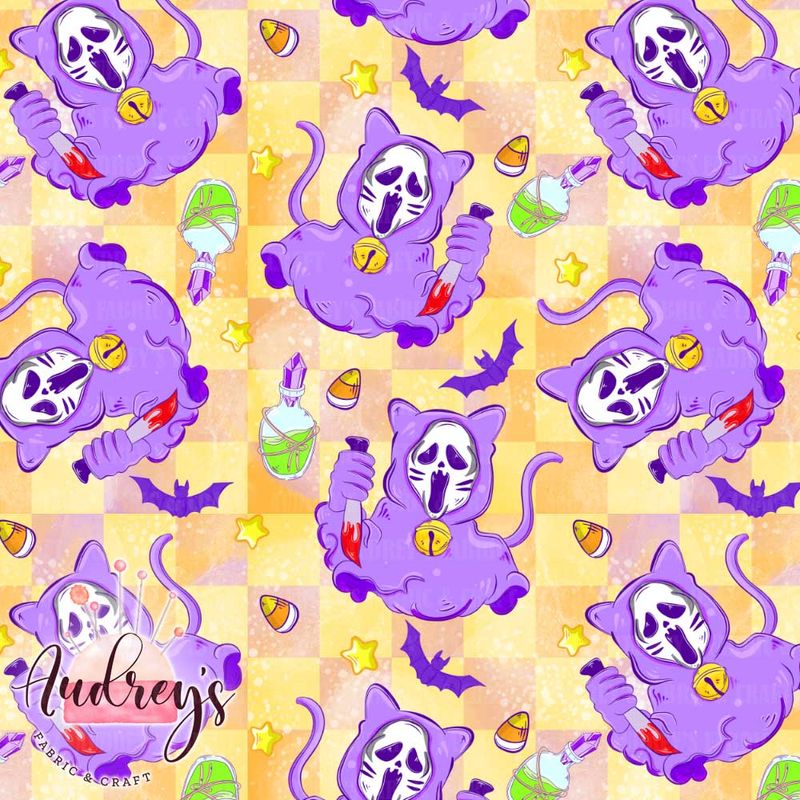 Ghostface, Scream | PRE-ORDER Digitally Printed Fabric | 27 Fabric Bases