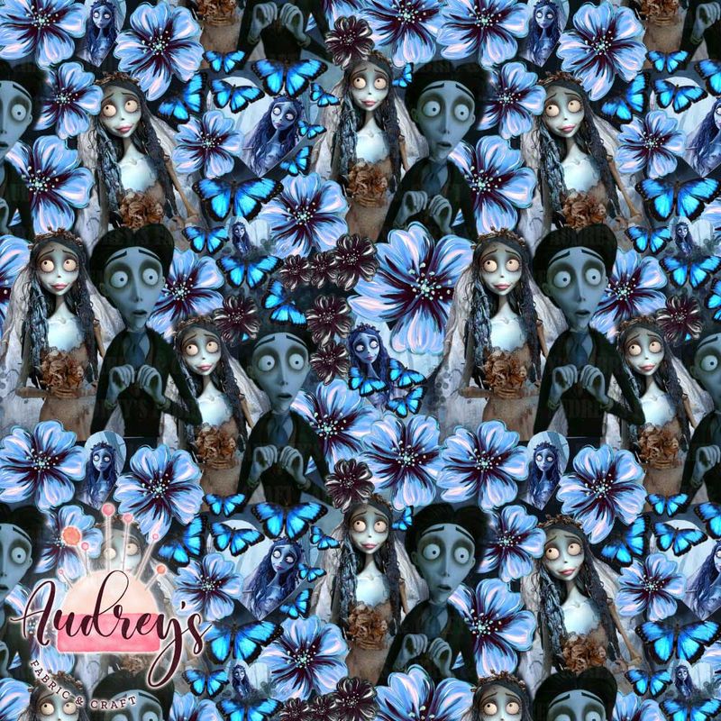 Corpse Bride | PRE-ORDER Digitally Printed Fabric | 27 Fabric Bases