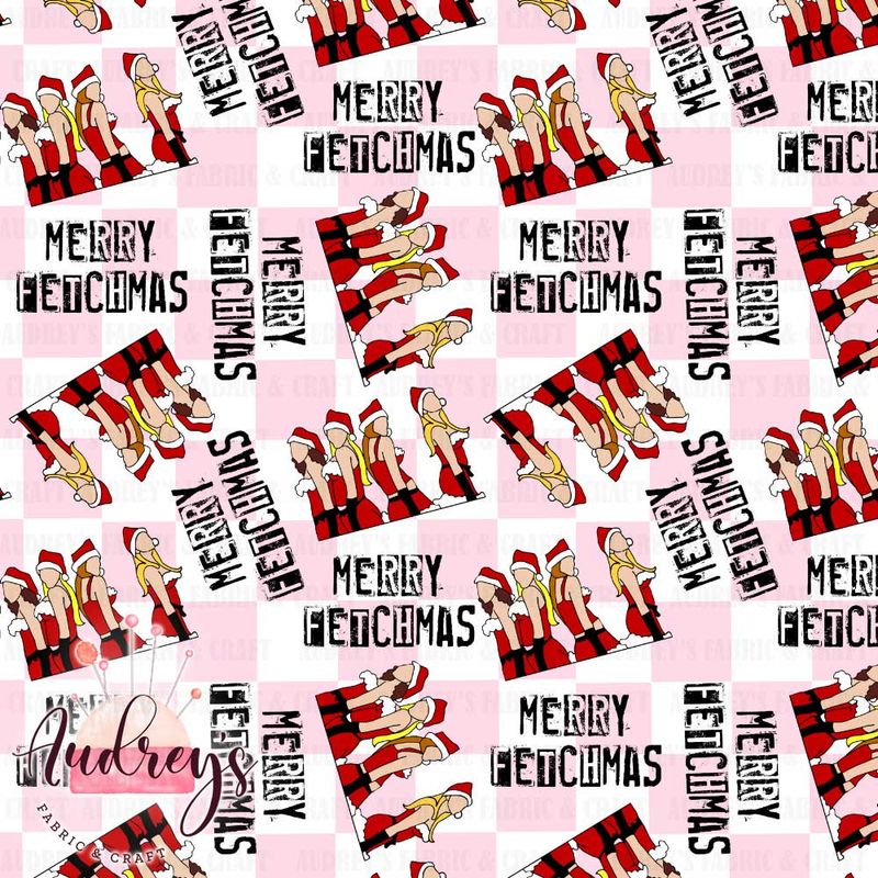Merry Fetchmas | PRE-ORDER Digitally Printed Fabric | 27 Fabric Bases