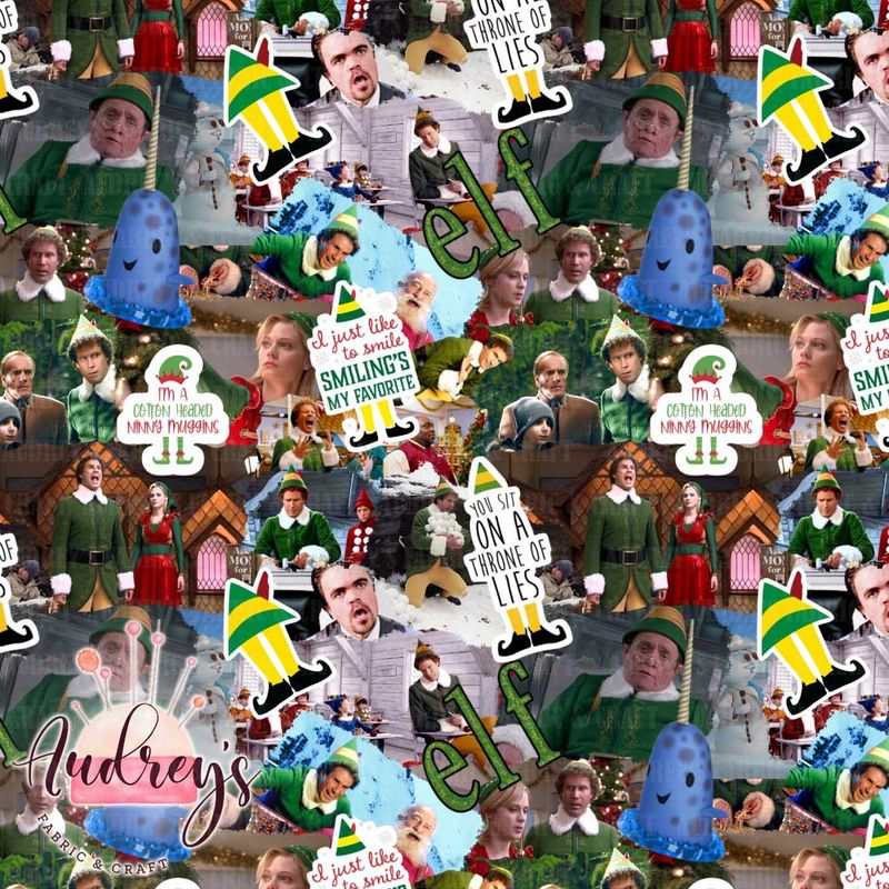 The Elf, Collage | PRE-ORDER Digitally Printed Fabric | 27 Fabric Bases