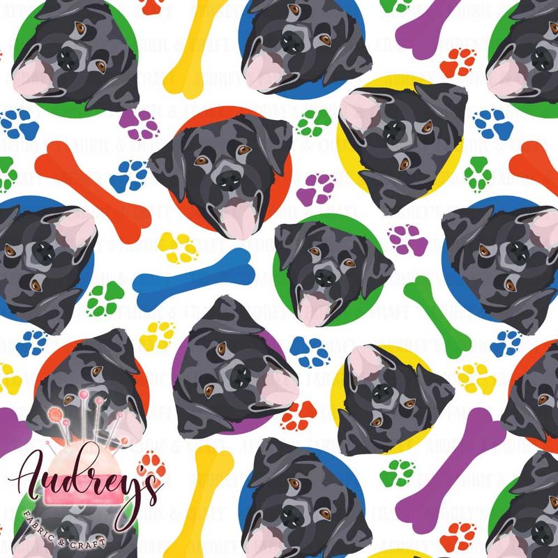 Labrador Toss | PRE-ORDER Digitally Printed Fabric | 27 Fabric Bases