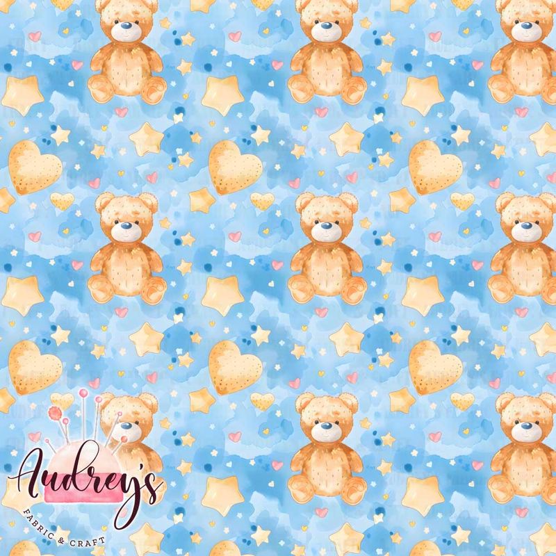 Dreamtime Teddy | PRE-ORDER Digitally Printed Fabric | 27 Fabric Bases