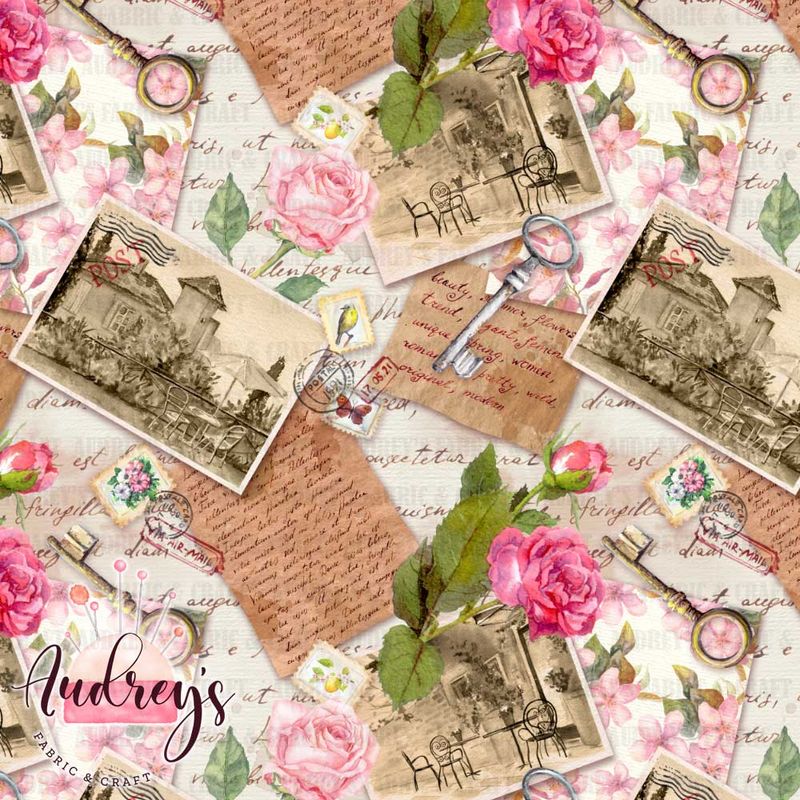 Vintage Romance | PRE-ORDER Digitally Printed Fabric | 27 Fabric Bases