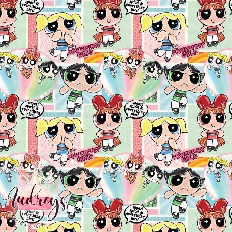 Powerpuff Girls Comic | PRE-ORDER Digitally Printed Fabric | 27 Fabric ...