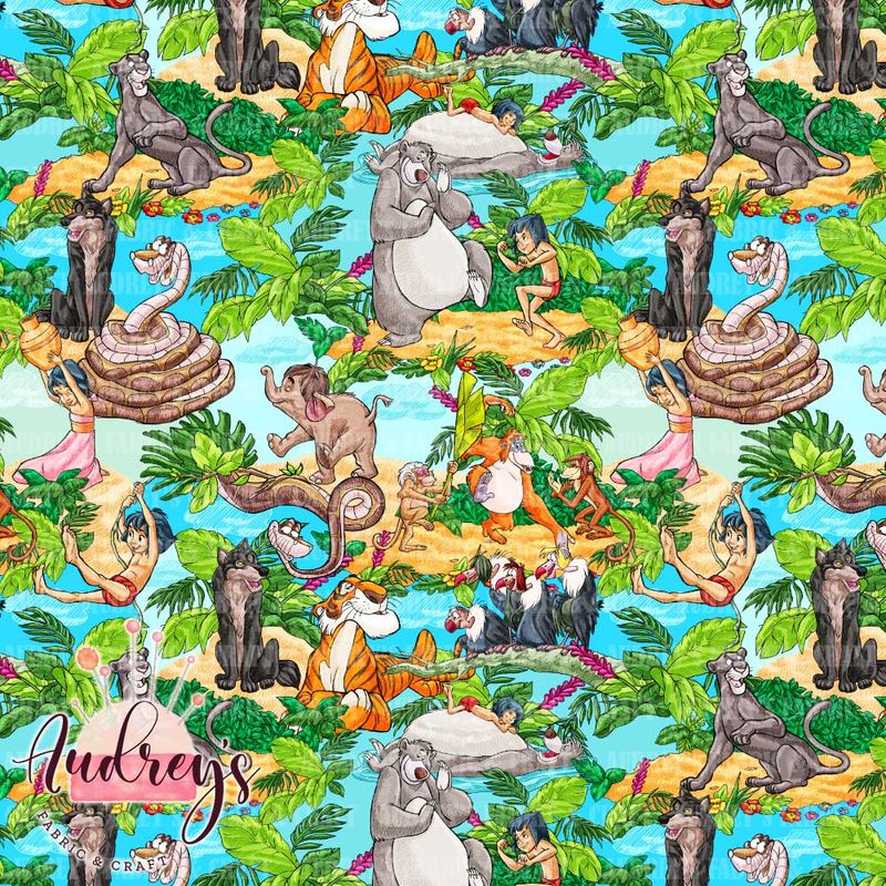 The Jungle Book | PRE-ORDER Digitally Printed Fabric | 27 Fabric Bases