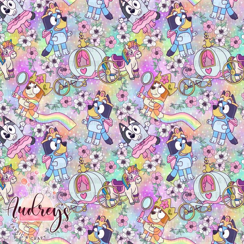 Bluey, Queens | PRE-ORDER Digitally Printed Fabric | 27 Fabric Bases