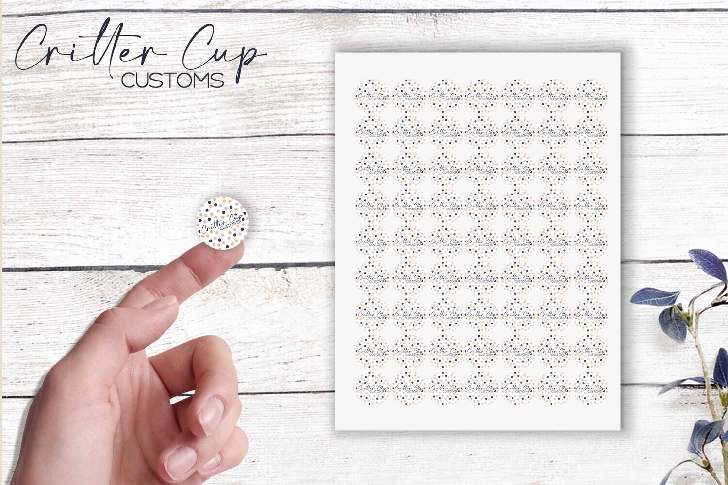 1in Round Logo Stickers (White)