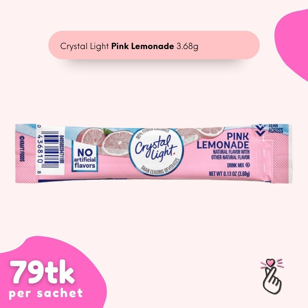Crystal Light Pink Lemonade 3.68g Sachet
