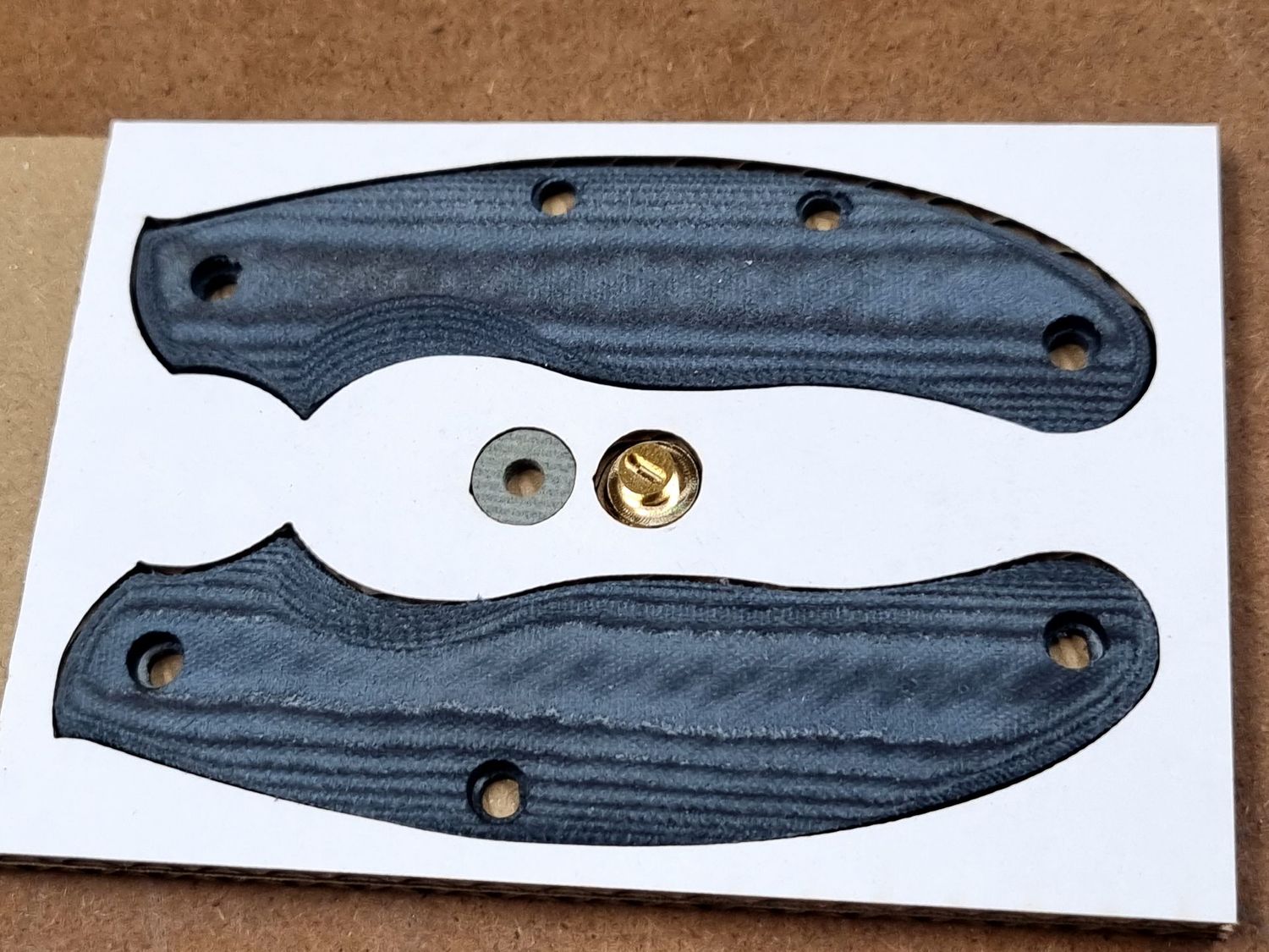 UKPK V2 Ergo 5mm 3 pin Scales in Slate Grey/Green Linen Micarta