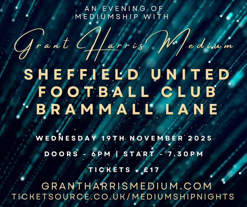 Psychic Night at Sheffield United Football Club, with Grant Harris Medium in November 2025.