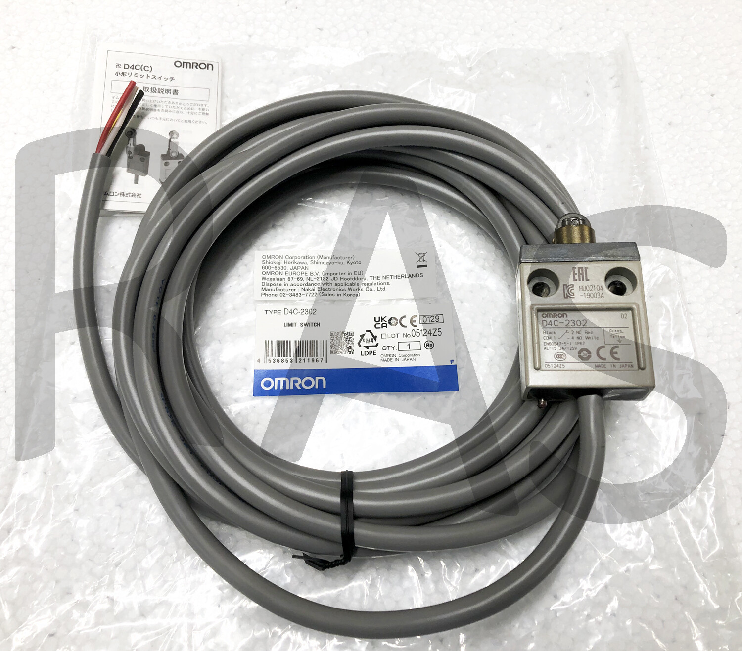 Omron Limit Switch D4C-2302 - Store - RAS Machine Tool Technologies, Inc.