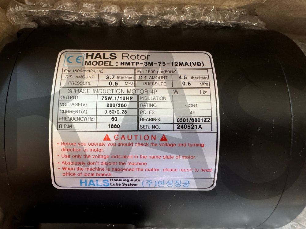 Hansung Rotor Pump #HMTP-3M-75-12MAVB - Store - RAS Machine Tool Technologies, Inc.