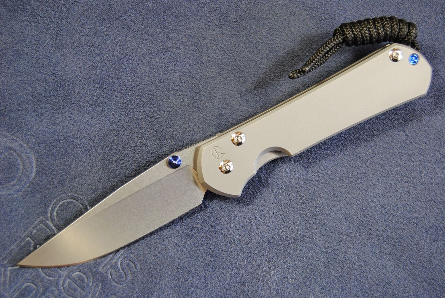 Small Sebenza 31-Plain Right Hand-Glass Blasted-Drop Point Blade
