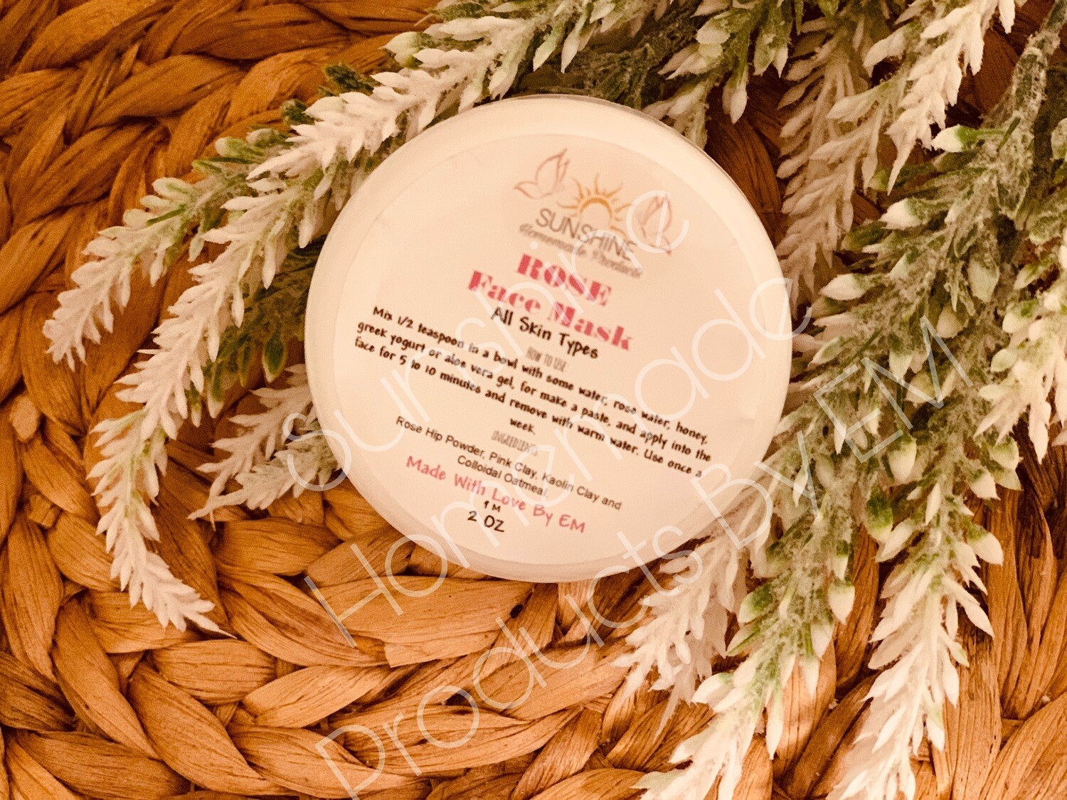 Rose Face Powder Mask