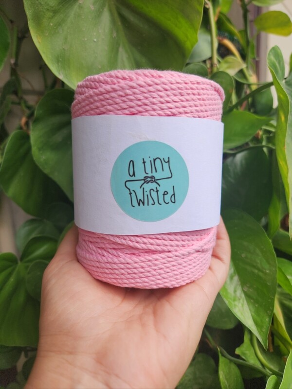 2mm Twisted-Baby Pink