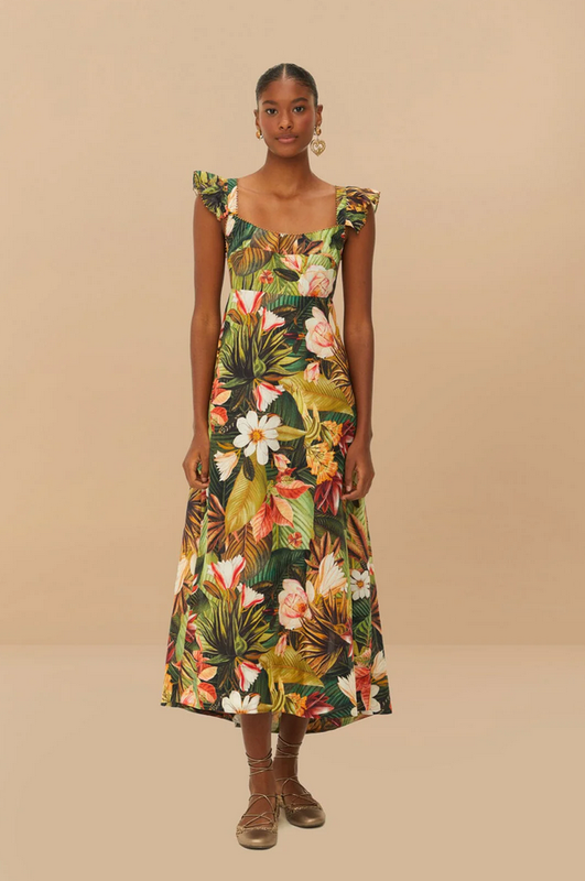 Farm Rio Botanical Forest Maxi Dress